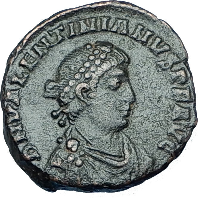 VALENTINIAN II 378AD Antioch Authentic Ancient Roman Coin Rome as Roma ...