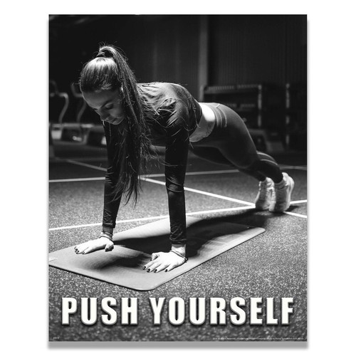 Workout Motivational Poster Art Print Women's Weightlifting Home Gym ...