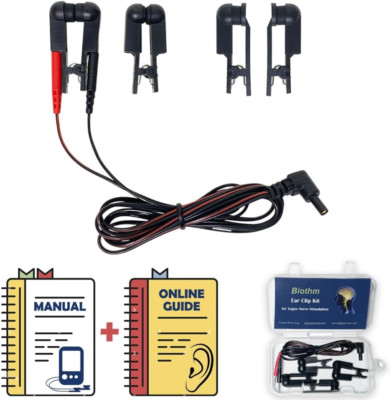 TENS Ear Clips for Vagus Nerve Stimulation, Dual Silicone Electrodes | eBay