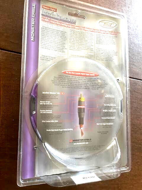 MONSTER CABLE DIGITAL COAX INTERLINK 100 COAXIAL AUDIO INTERCONNECT 3 ...