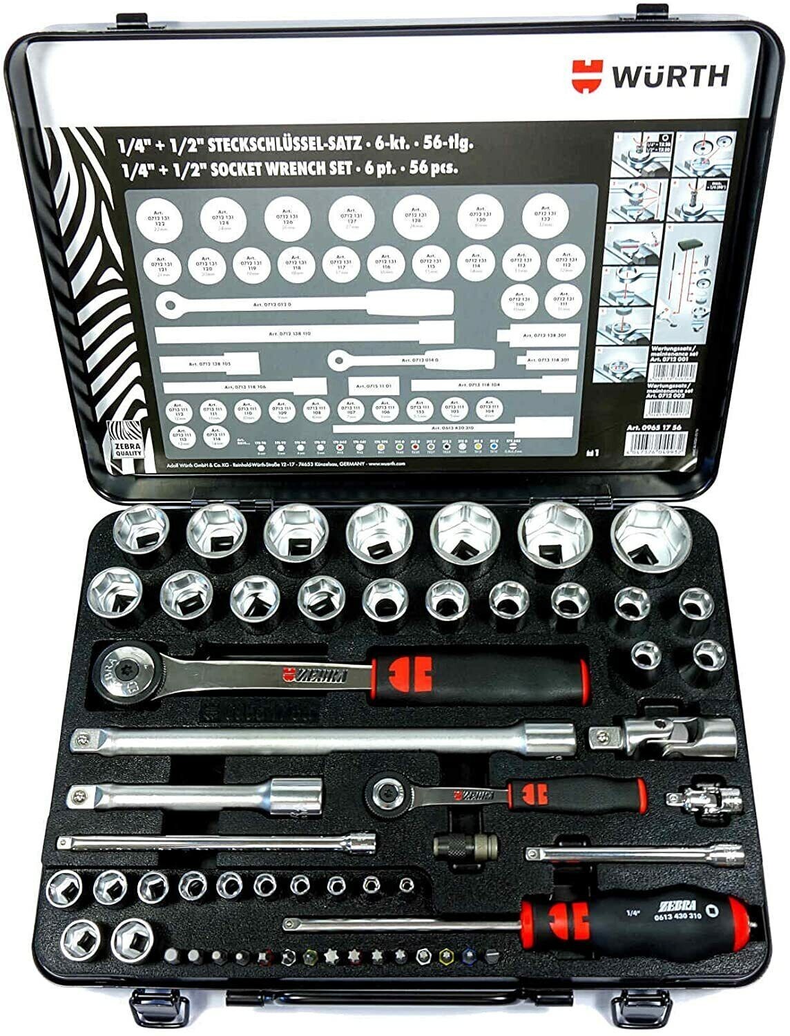 Würth 09651756 Socket Wrench - 56 Pieces for sale online | eBay