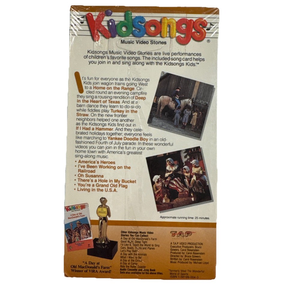 Kidsongs Home On The Range VHS 1986 NEW View-Master Video Music Stories ...