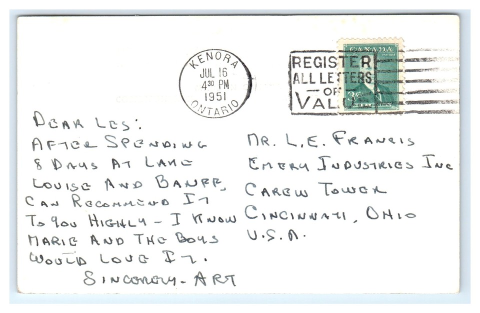 1951 Ontario, Canada Postcard- DEVILS GAP LODGE THE GUARDIAN KENORA | eBay