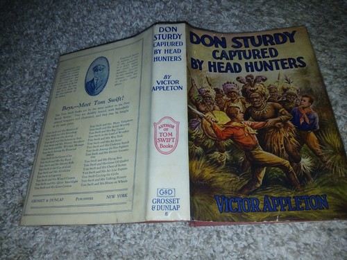 Don Sturdy Captured by Head Hunters 1929 Victor Appleton Gorgeous Dust ...