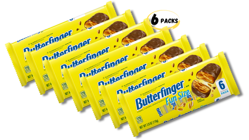 Butterfinger Fun Size Candy Bars 3.9oz - 6ct - 6 PACKS (FREE SHIPPING ...