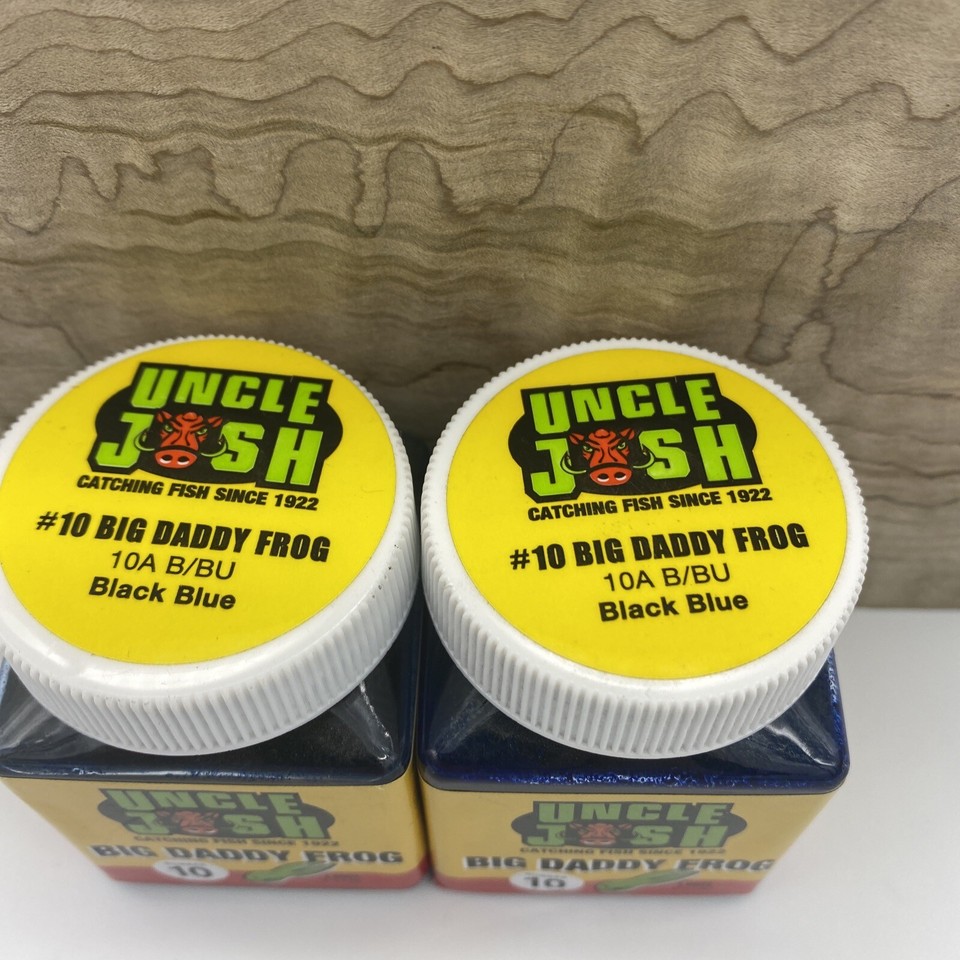 (2) Uncle Josh Pork Frog BIG DADDY FROG #10A B/BU Black Blue 4” - FAST ...
