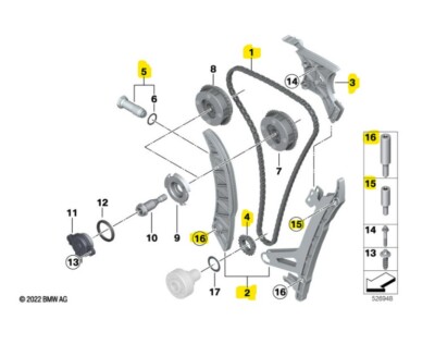 BMW N20 L4 Turbo Timing Chain Kit Set for BMW L4 turbo N20 engine | 42 ...