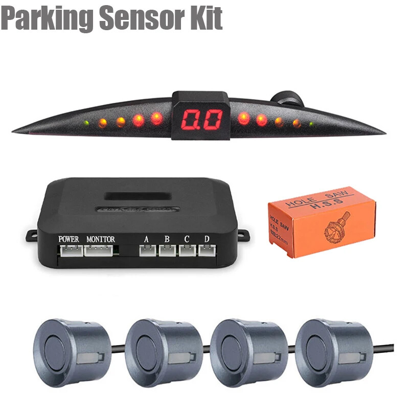 Parking Sensor Kit Car Display Beep Reverse Backup Radar Monitor System ...