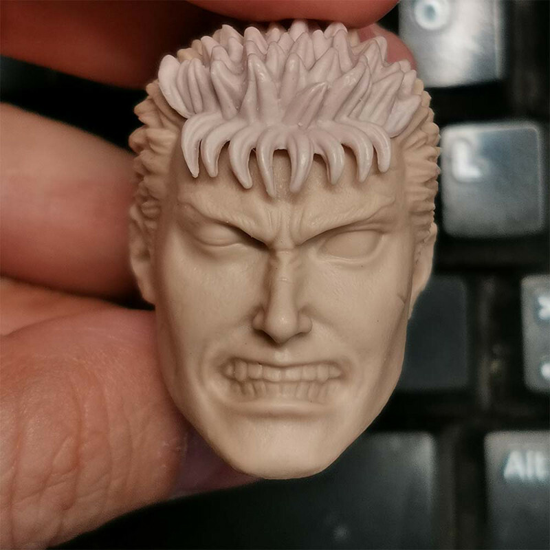 1/6 Scale The Berserk Warrior Guts Head Sculpt Unpainted Fit 12" Figure ...