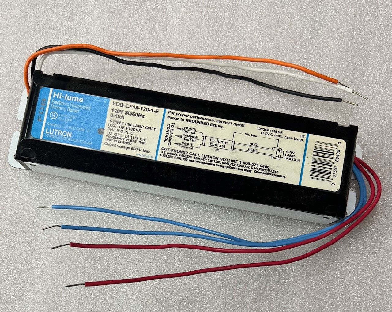 Lutron Ballast FDB-CF18-120-1 (free shipping in USA) | eBay