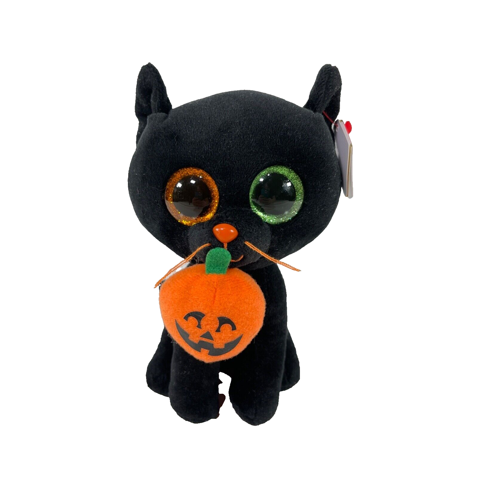 Ty Beanie Boos SHADOW Black Cat Plush Pumpkin 2016 6" w/Tags Stuffed ...