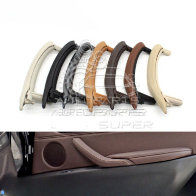 Door Pull Handle Cover with Leather Assembly For BMW X5 X6 F15 F16 2014 ...