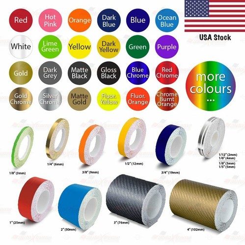 PinStriping Pin Stripe Tape Car MC Motorcycle Bike RTV Roll Decal Vinyl ...