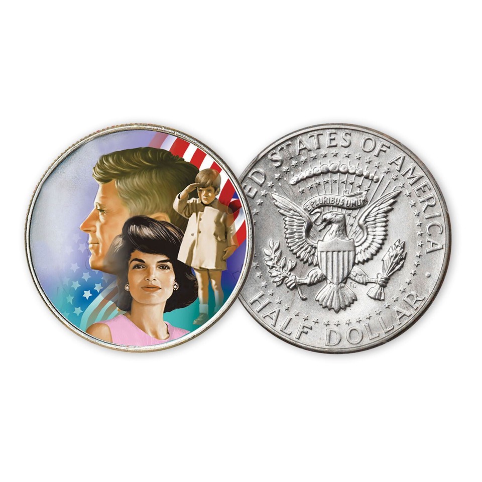 JFK Half Dollar Family Colorized Coin | eBay