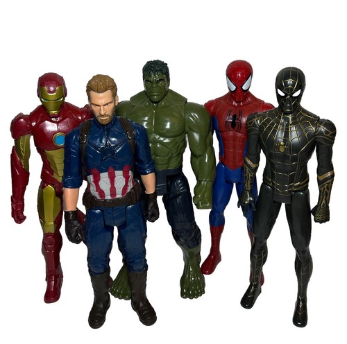 Avengers Marvel Action Figures 11.5” Iron Man Spider Man Hulk Captain ...