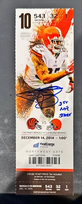 JOHNNY MANZIEL SIGNED/INSCRIBED 2014 BROWNS TICKET - 1ST NFL START ...
