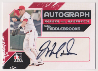 WILL MIDDLEBROOKS 2011 In the Game AUTO Heroes & Prospects Baseball ...