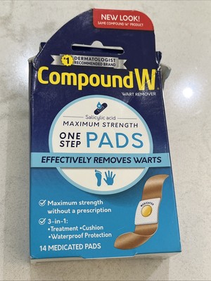 Wart Remover Maximum Strength One Step Pads 14 Medicated Pads New In ...