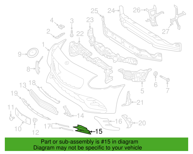 Mercedes Benz Genuine SLC300 SLC43 AMG 2017-2020 Left Outer Grille OE ...