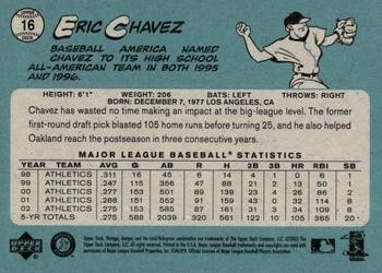 Eric Chavez 2003 Upper Deck Vintage 16 Oakland Athletics Baseball Card ...