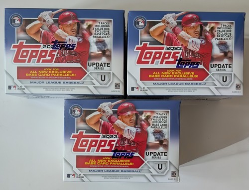 LOT OF 3 (FACTORY SEALED) 2023 TOPPS BASEBALL UPDATE SERIES BLASTER ...