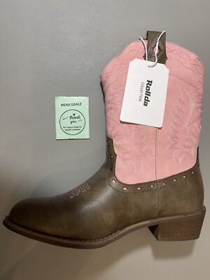 Rollda Kids Cowboy Boots Western Round Toe Cowgirl Boots | eBay