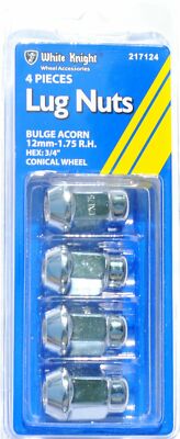 White Knight 12mmx1.75 Bulge 4X Acorn Lug Nut 217124 | eBay