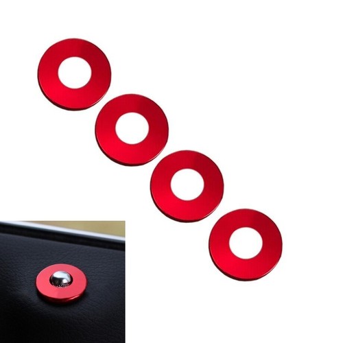Red Aluminum Door Pins Lock Ring Trim Cover Fits 17-23 W213 C238 E300 ...