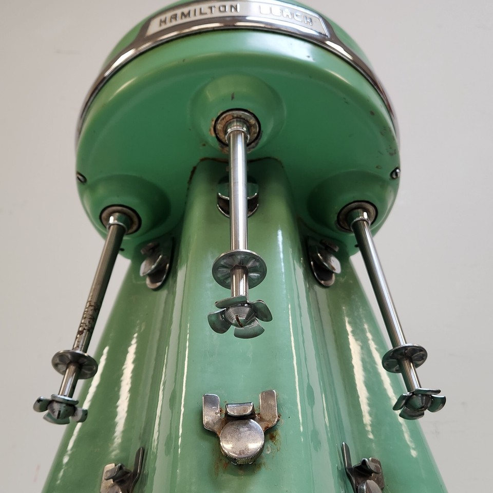 Vintage Hamilton Beach Jadeite Triple 3 Head Milkshake Malt Maker ...