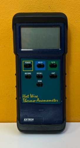 Extech 407123 0.2 to 20 m/s Range, 1999 Ct, Hot Wire Thermo-Anemometer ...