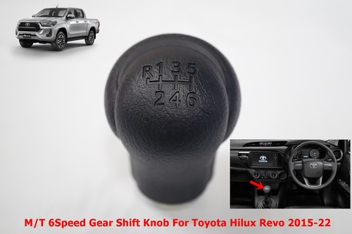 PU BLACK GEAR SHIFT KNOB FOR MANUAL 6SPEEDS GENUINE TOYOTA HILUX REVO ...