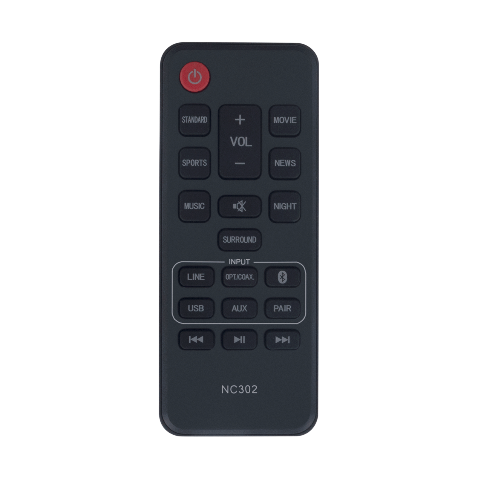 NC302UH NC302 Replacement Remote control for SANYO Sound Bar FWSB426F ...