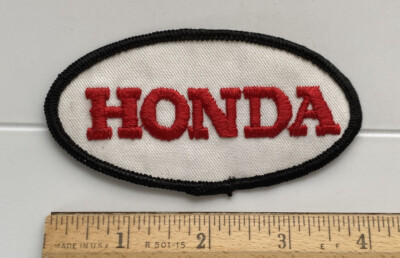 Honda Red Lettering Black White 4” Long Embroidered Patch Badge | eBay