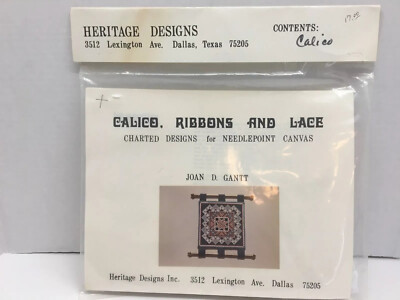 Heritage Designs "Calico, Ribbons and Lace" Charted for Needlepoint ...