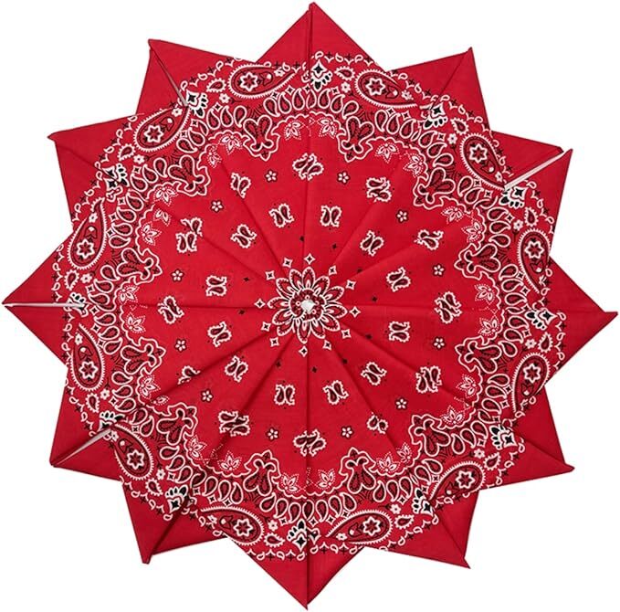 Hav-A-Hank RED Bandanas 21.5" x 21.5" 100% Cotton 6-Pk or 12-Pk | eBay