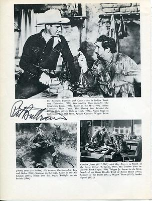 PAT BUTTRAM ACTOR IN GREEN ACRES / GENE AUTRY COSTAR SIGNED PHOTO PAGE ...