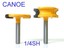 2 pc 1/4" Shank 1/4" Diameter Canoe Flute and Bead Joint Router Bit sct ...