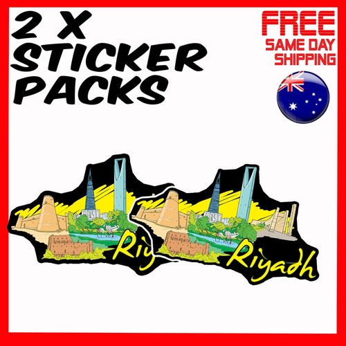 2 x Stickers - Riyadh Saudi Arabia Country Flag Destination Car Laptop ...