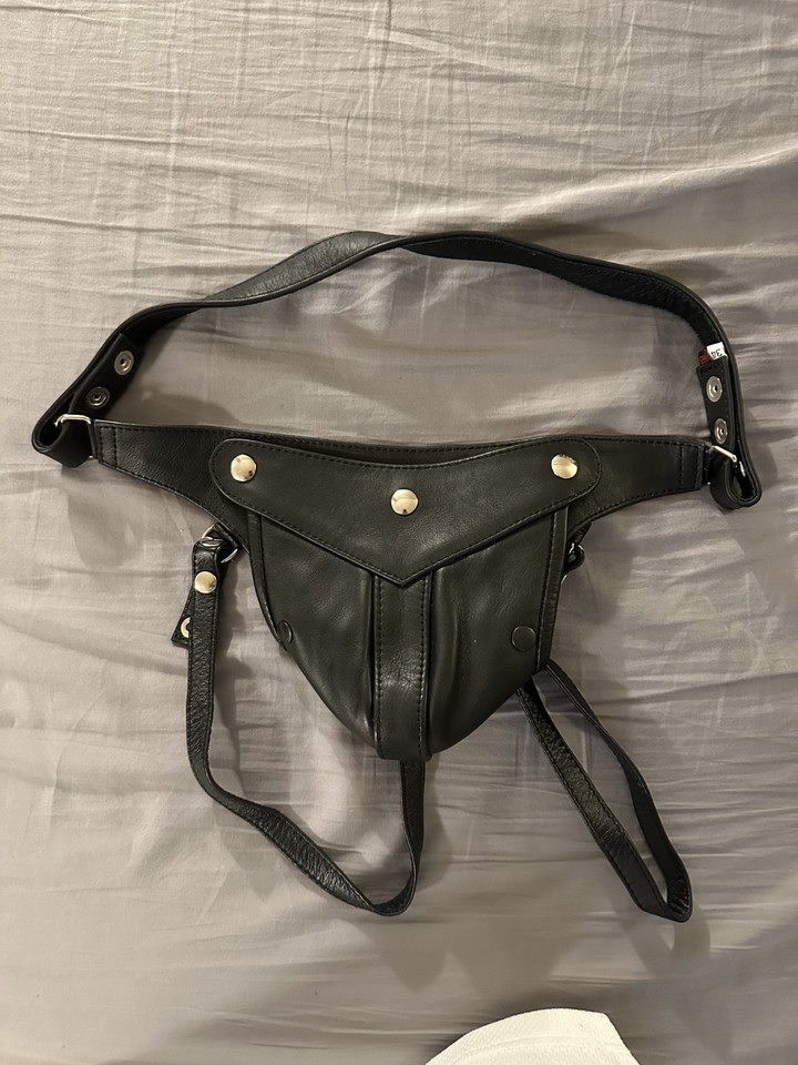 665 Leather Jock with Removable Cod Piece size 34 | eBay