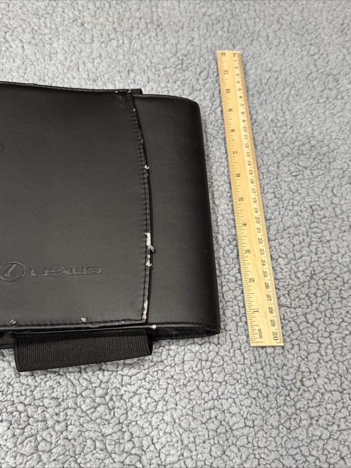 Lexus Owners Manual Case Leather Black Factory Original Holder Genuine ...