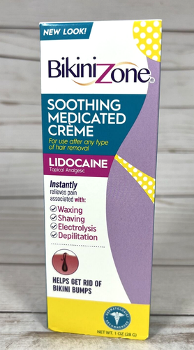 Bikini Zone Soothing Medicated Creme Pain Relief After Shave Rids Bumps ...
