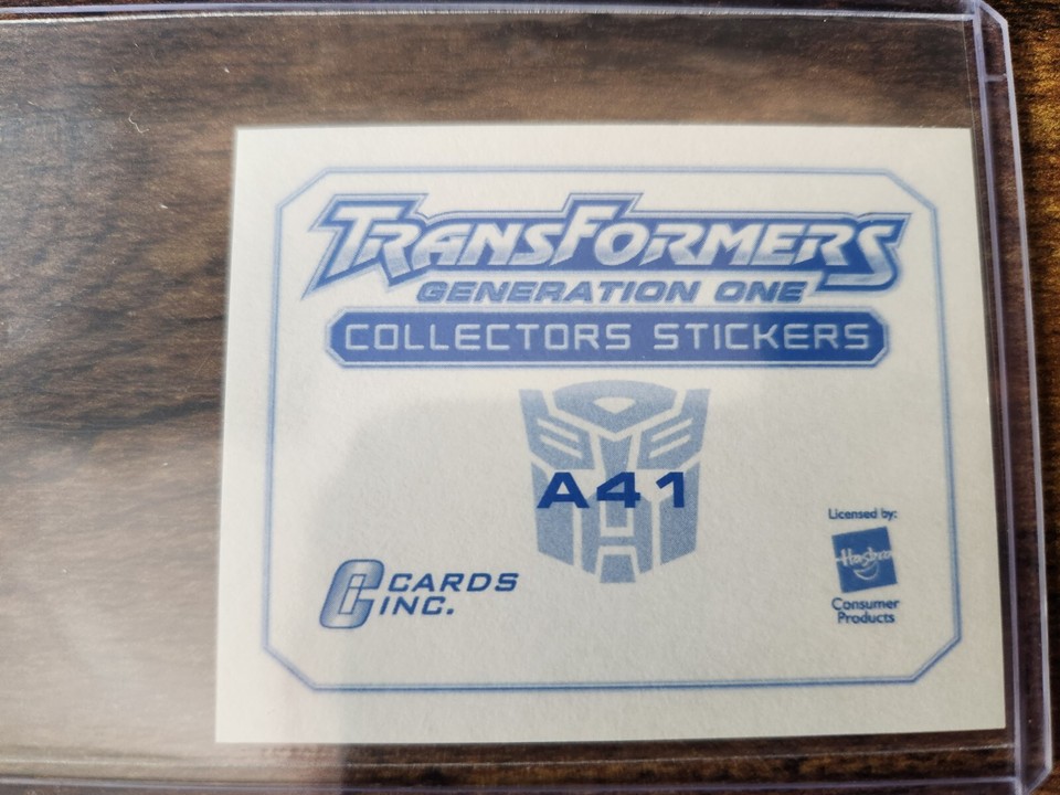 2003 Cards Inc. Transformers Generation 1 Stickers Ratchet Ironside # ...