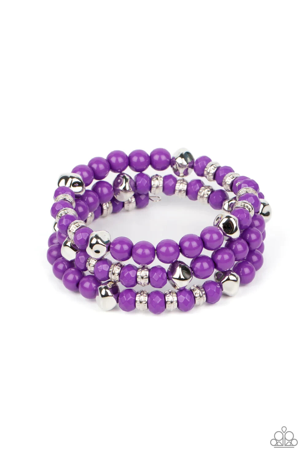 Paparazzi VIBRANT VERVE purple COIL bracelet | eBay