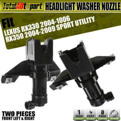 2x Headlight Washer Nozzles Front Both Sides for Lexus RX330 RX350 2004 ...