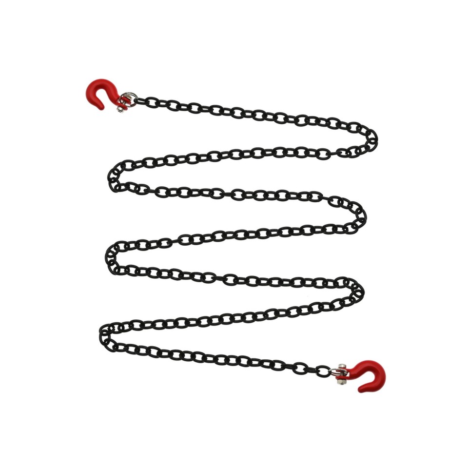 Tow Chain With 2 Trailer Hooks&Screws For Axial SCX10 CC01 RC4WD D90 1/ ...