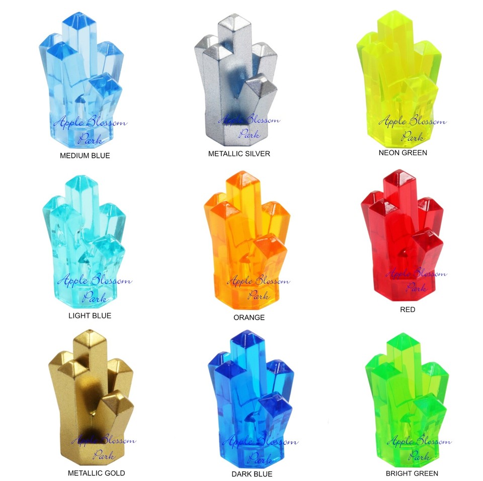 NEW Lego Lot/9 CRYSTAL Rock Power Miner Minifig Gem Jewel Treasure ...