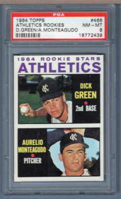1964 Topps #466 A's Rookies (Green) (18772439) PSA 8 | eBay
