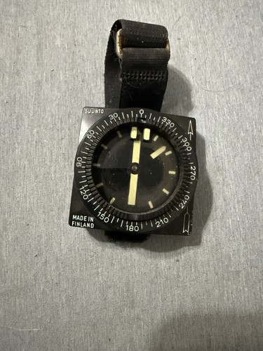 Suunto Black Vintage Scuba Dive Diving Wrist Compass Made in Finland ...