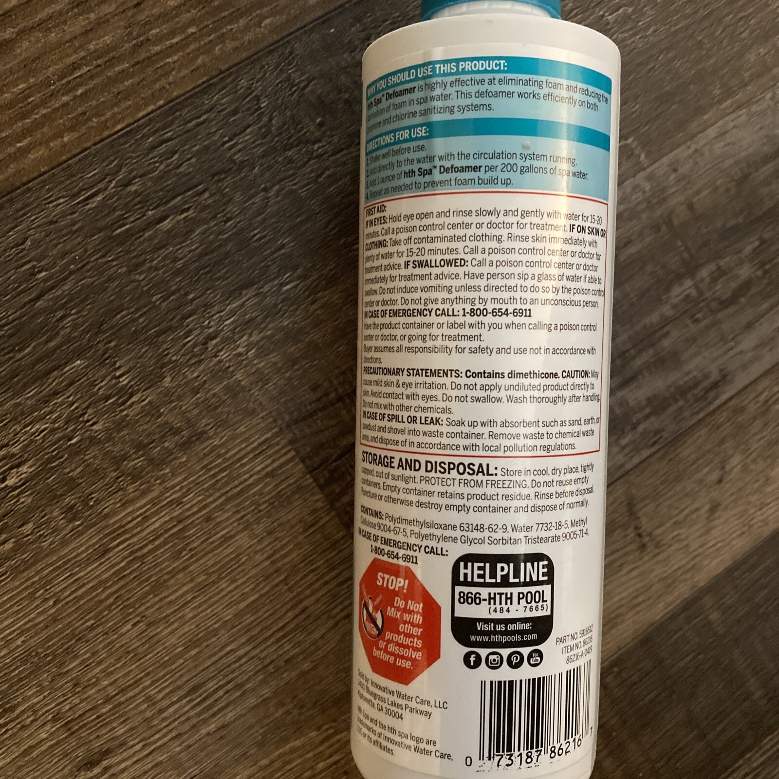 HTH Spa 86216 Defoamer Spa and Hot Tub Clarifier 16 FL Oz for sale ...