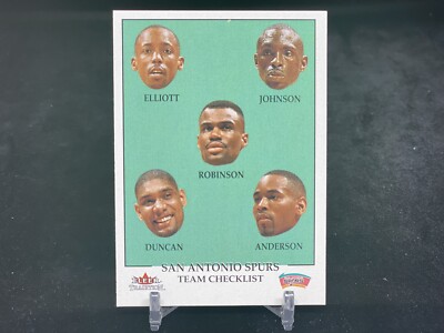 SAN ANTONIO SPURS TEAM CHECKLIST 2001-02 FLEER TRADITION #276 / TIM ...